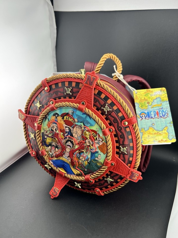 Loungefly One Piece Monkey D. Luffy Compass Figural Red Mini Backpack ...