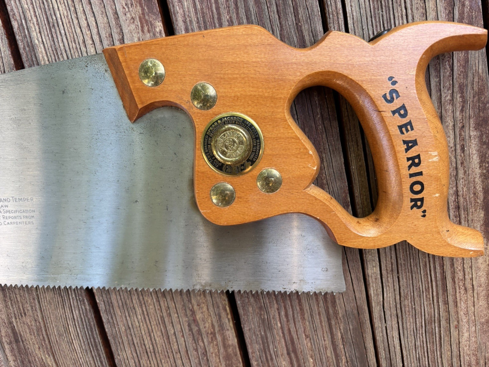Vintage Never Used Spear And Jackson 82 26" 8 point Hand Saw Straight ...