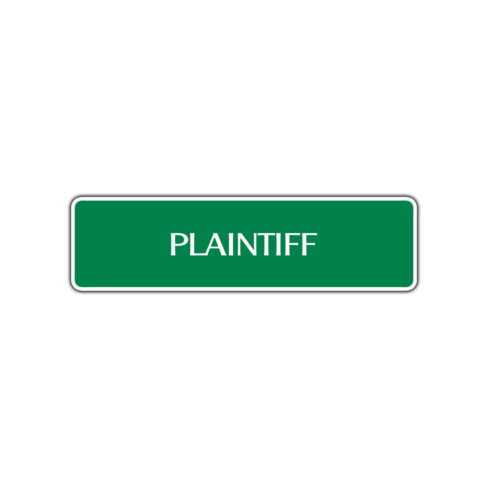 Plaintiff Lawyer Courthouse Aluminum Metal Novelty Street Sign Wall ...