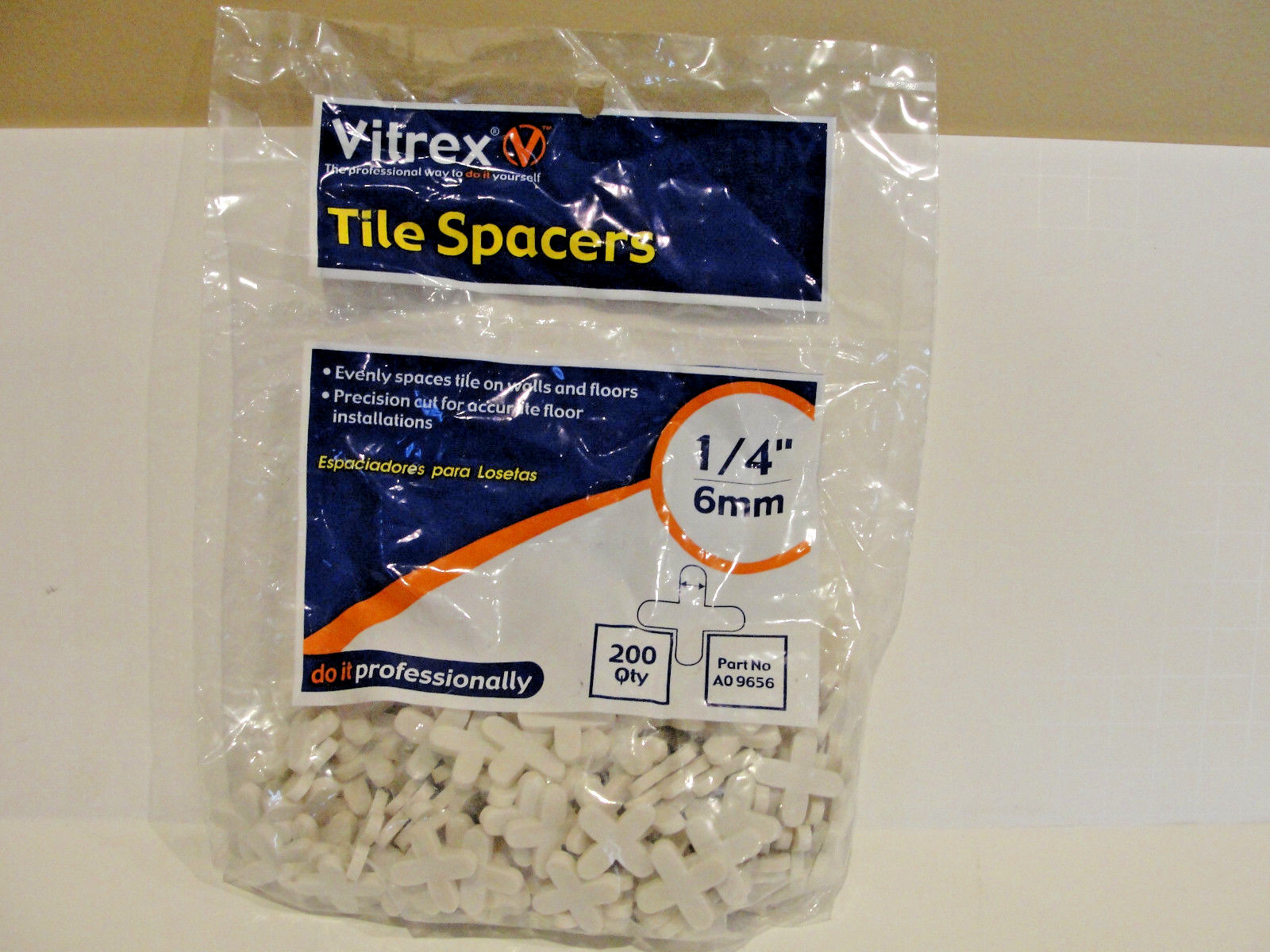 Vitrex 1/4 Inch Tile Spacers, 200 Qty., Part No. AO 9656 *New* | eBay