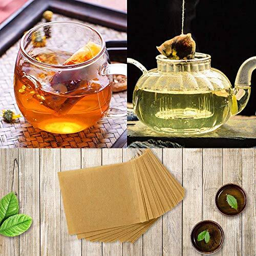 Unbleached Tea Filter Bags with Disposable Drawstring Biodegradable and ...