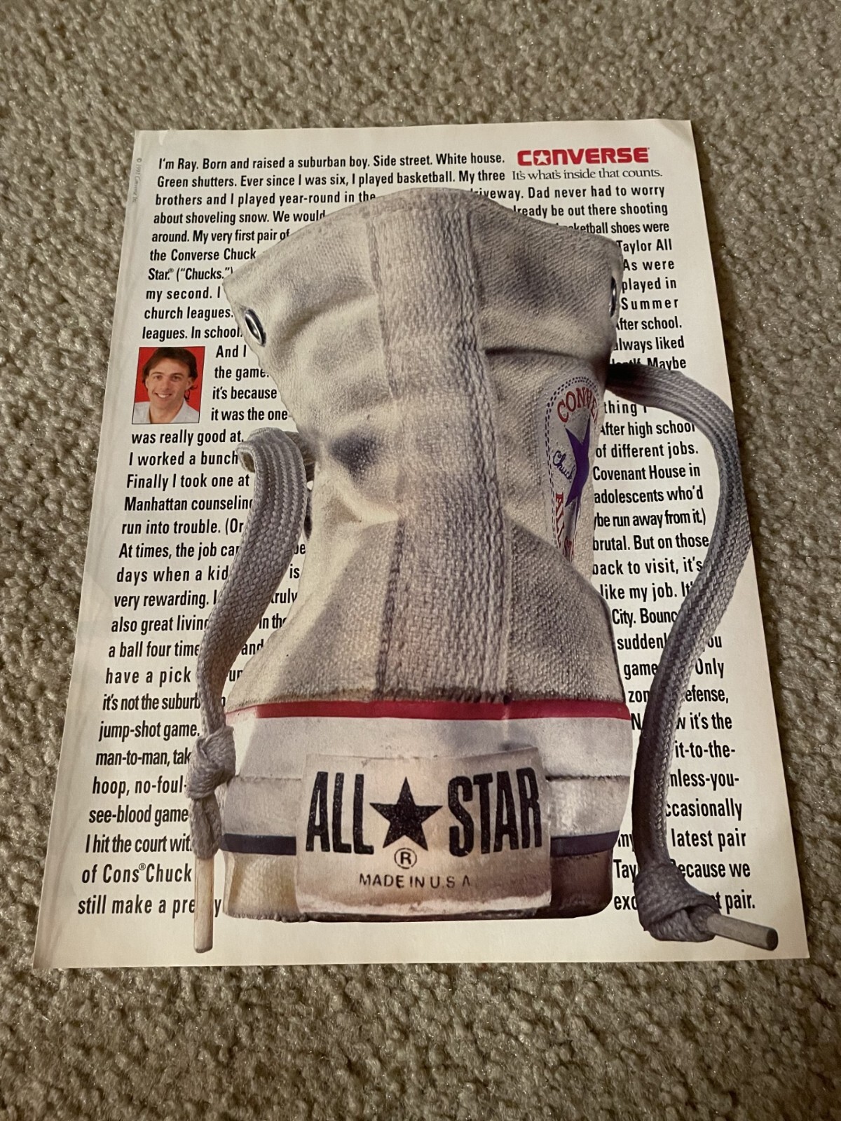 Vintage 1991 CONVERSE CHUCK TAYLOR ALL-STAR Shoes Poster Print Ad 1990s ...