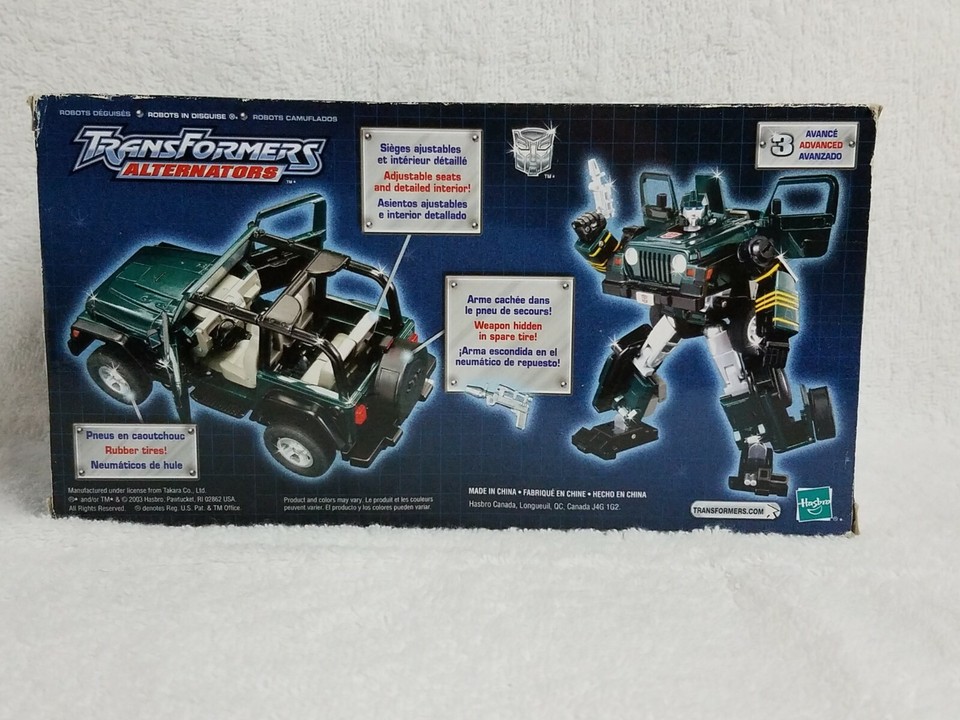 TRANSFORMERS ALTERNATORS RID JEEP WRANGLER AUTOBOT HOUND GREEN NEW IN ...