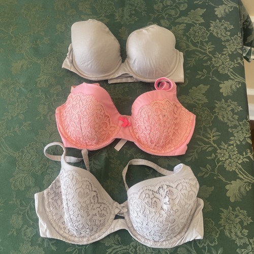 Victoria's Secret 32DD Body By Victoria Lined Demi Bra- 32DD - Lot of 3 ...