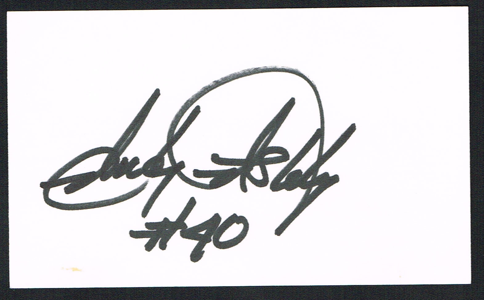 Andy Ashby signed autograph auto 3x5 index card Baseball Player H1039 ...