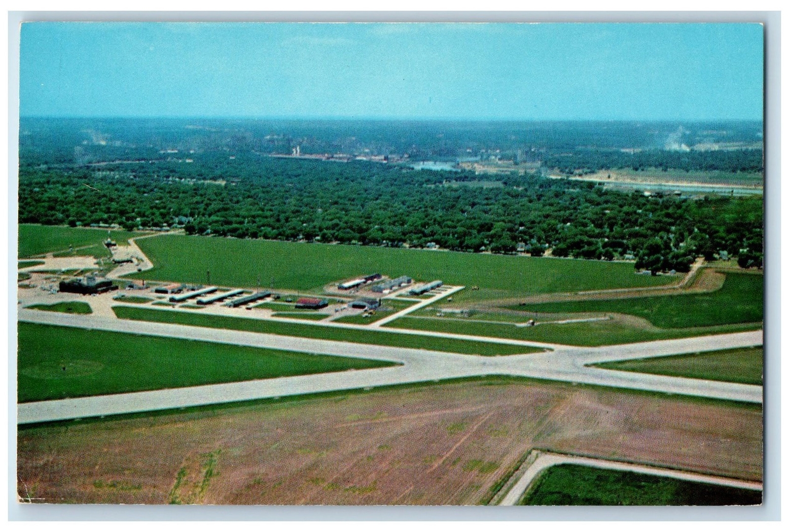 c1960s Airview Airport And City Scene Topeka Kansas KS Unposted Vintage ...