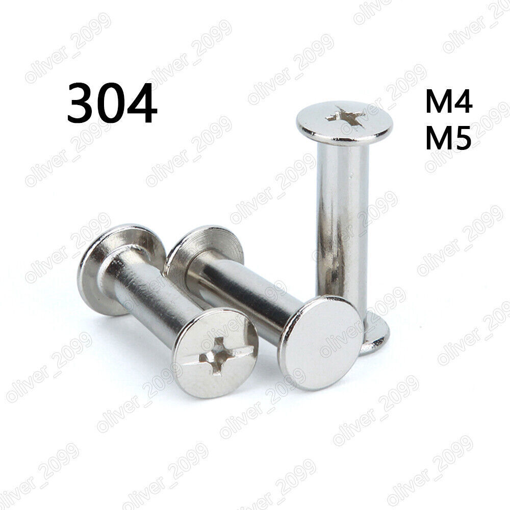 304 Stainless Steel Chicago Screws Kit Binding Screws Studs Rivets M4 ...