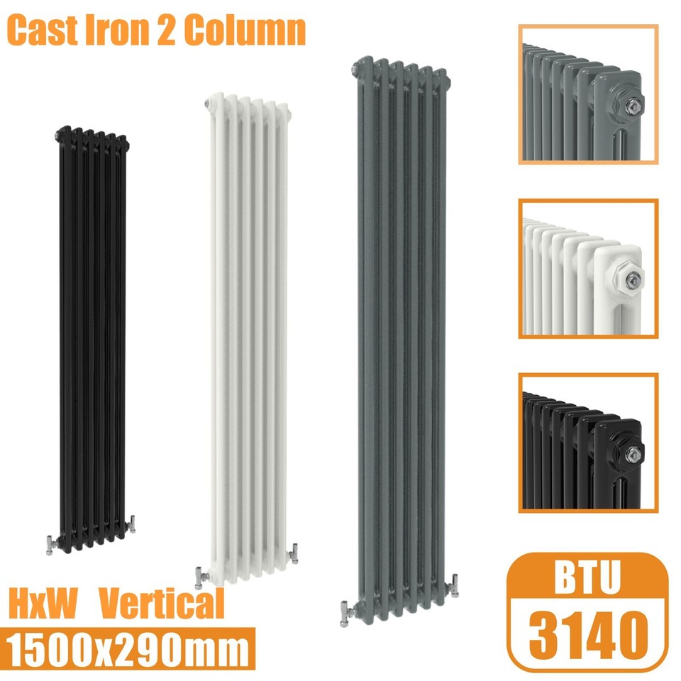 Vertical Horizontal Traditional 2 3 Column Radiator Cast Iron Style ...