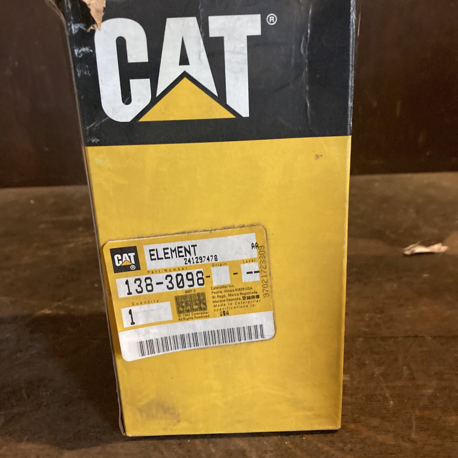 NOS Genuine Caterpillar 138-3098 CAT fuel filter element | eBay