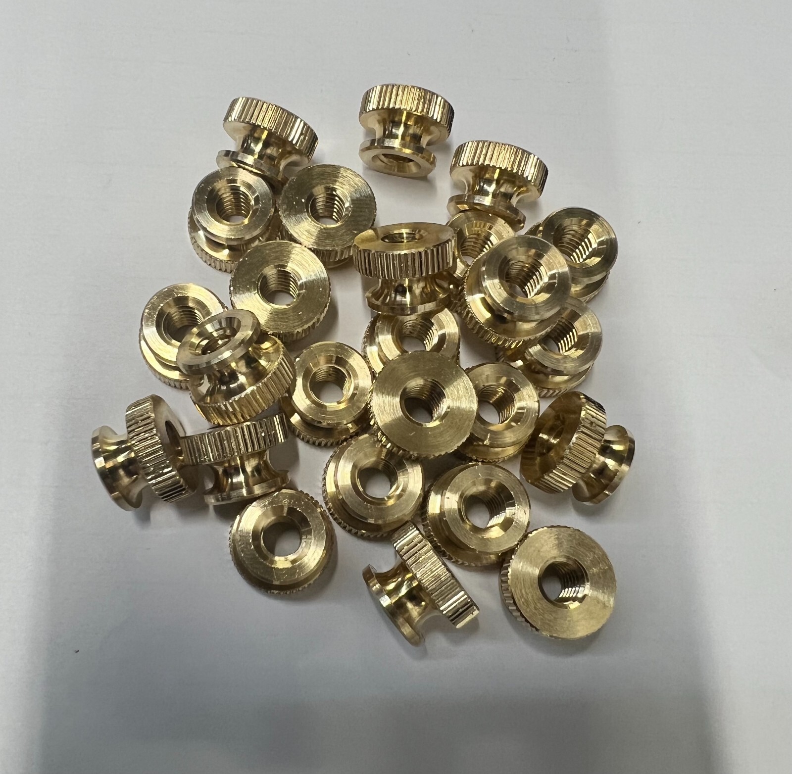 Knurled Thumb Nut Brass 1/4-20 Thread 3/8 length - 10 Pieces 7216B | eBay
