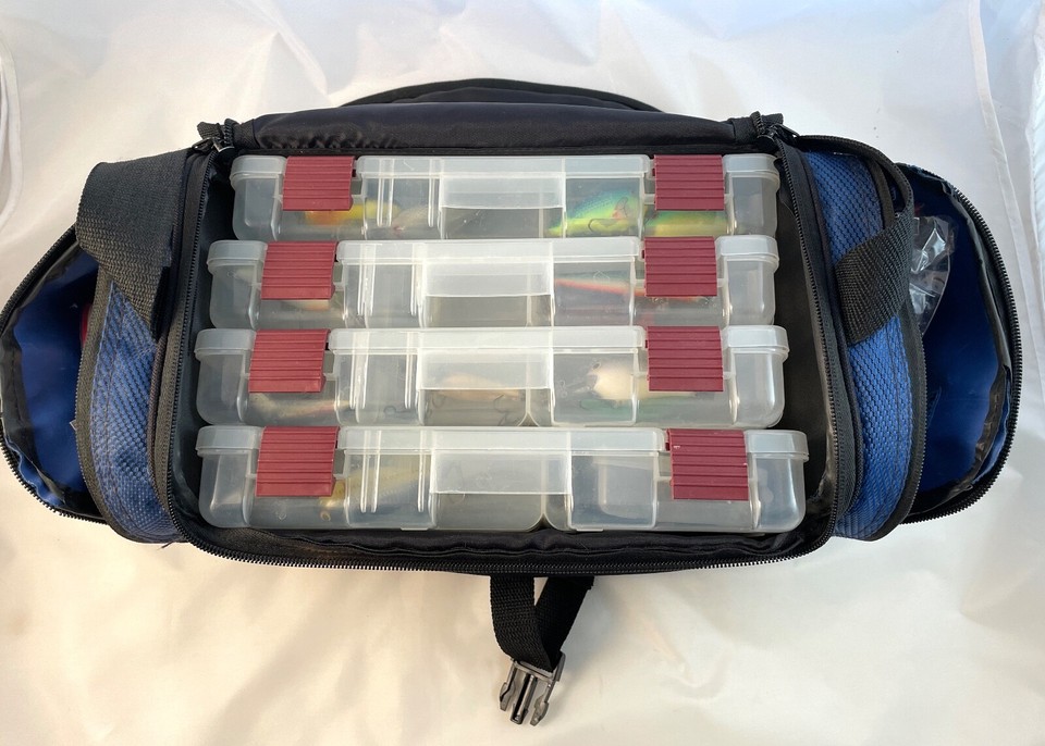 40+ Bass/Trout Lures, Fishing Gear--Plano Fishing Tackle Systems Case ...