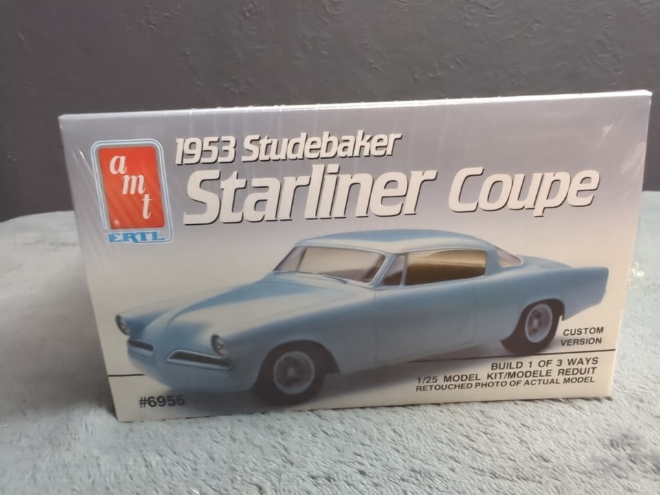Vintage AMT 6955 1953 Studebaker Starliner Coupe 1:25 3-in-1 SEALED..H ...