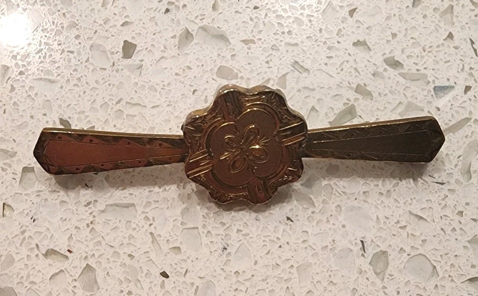Antique Hayward Victorian/Edwardian Gold Filled Floral Bar Brooch Pin ...