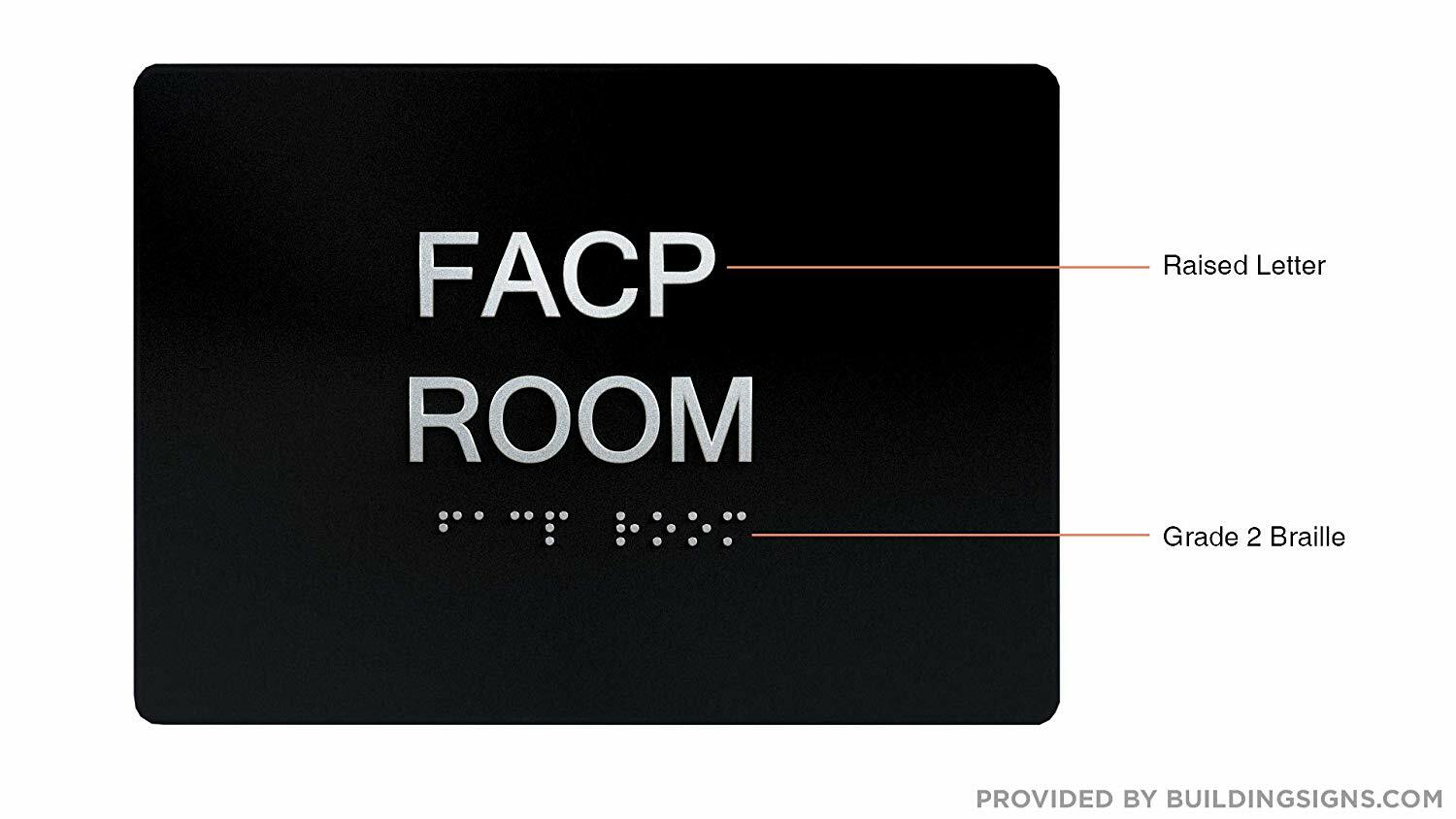 FACP Room Sign - Black (Aluminium, Black/Silver,Size 5x7)-REF24-1027 | eBay