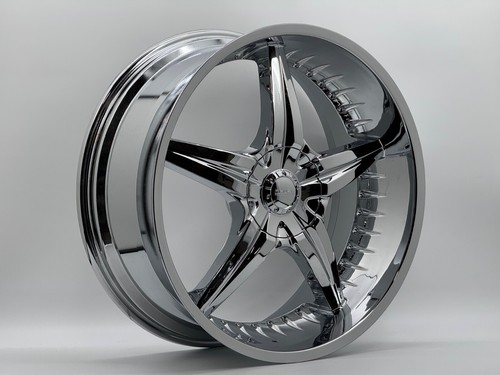 24" AKUZA Wheels Style EMR324 24X10 Chrome finish 6 lug 6x139.7 et +20 ...