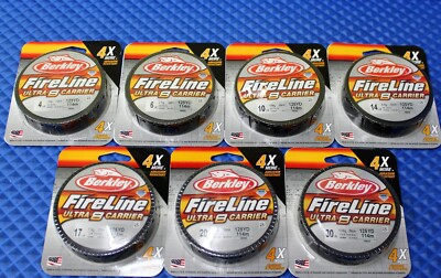 Berkley FireLine Ultra 8 Carrier 125YDS Smoke BU8FLFS-42 CHOOSE YOUR ...