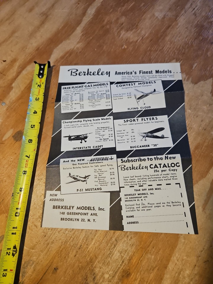 Lot Of 14 Vintage Comet, Cleveland, Berkeley Model Airplane Plans, 3 ...