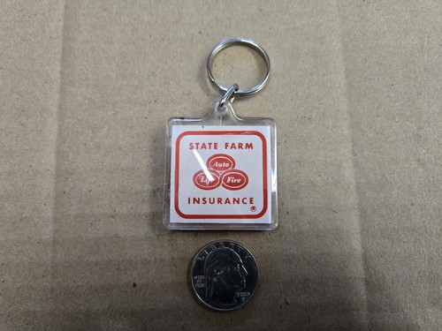State Farm Insurance Vintage Keychain Key Chain Ring Loop Holder Tether ...