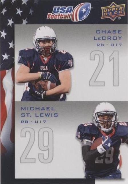 2014 Upper Deck USA Football - Chase LeCroy, Michael St. Lewis #100 (RC ...