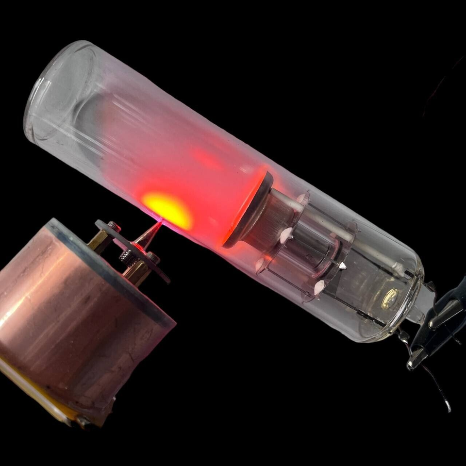 NEON plasma tube 14.5 x 3.8 cm vintage gas-discharge light bulb for DIY ...