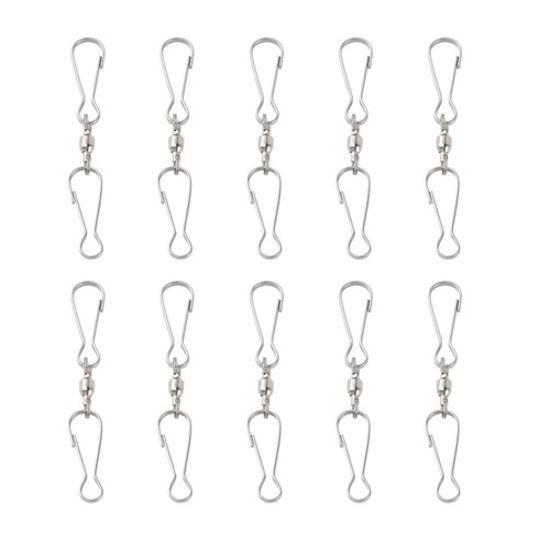 10 Pcs Sewing Hooks and Eyes Collar Fastener Stainless Steel Wind Chime ...