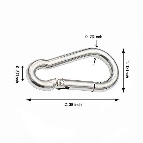 Carabiner Clip, Spring Snap Hooks, Heavy Duty Stainless Steel 304 M6 | eBay
