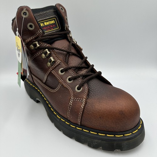NIB Dr. Doc Martens Black Industrial Steel Toe Safety Work Boot DM229 ...