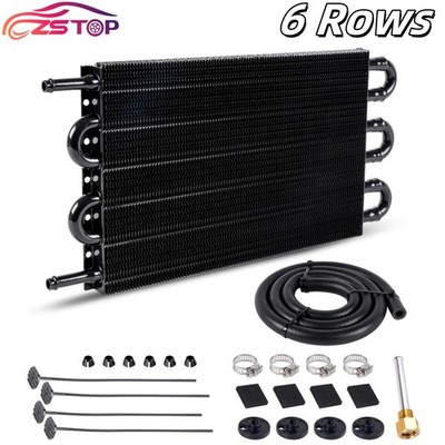 6 Rows Universal Aluminum Remote Transmission Oil Cooler Radiator ...
