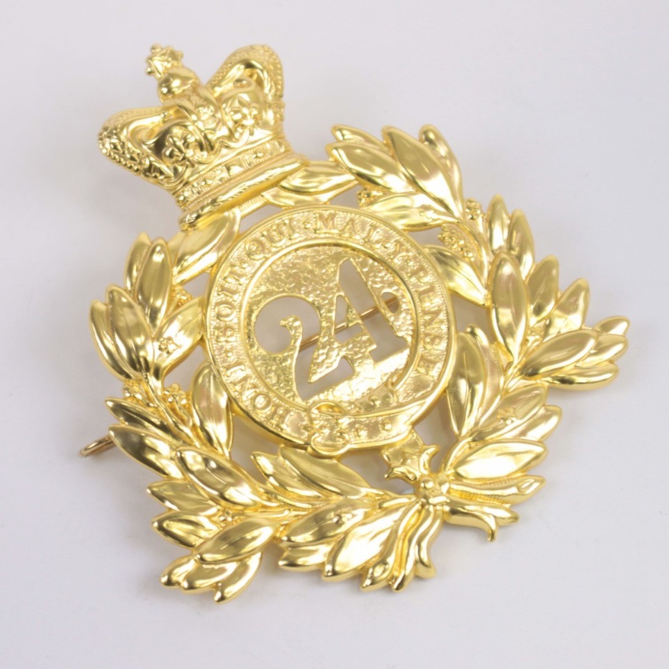 Replica 24th Foot "Zulu War" Brass Pith Helmet Plate Cap Badge BE176 ...