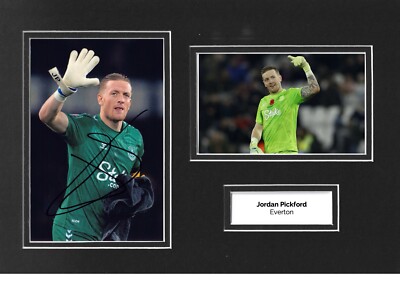 Jordan Pickford Signed 12x8 Photo Display Everton Memorabilia Autograph ...