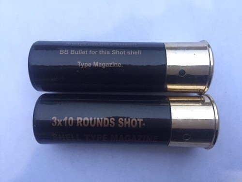 Two Black Shell Mag. For Airsoft Shot Gun Double Eagle M56 Shotgun ...