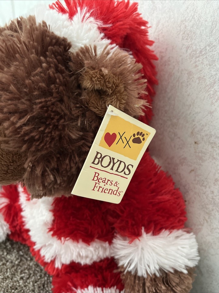 Boyds Bears & Friends Nicky Santa Teddy Plush Christmas Stuffed Animal ...