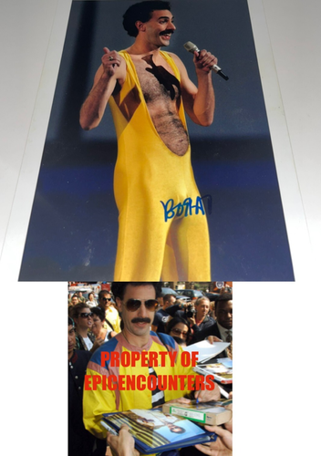 VERY RARE REAL SIGNATURE SACHA BARON COHEN SIGNED BORAT 8X10 PHOTO W ...