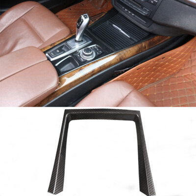 Carbon Look Water Cup Holder Sticker Frame Trim Fit For BMW X5 E70 2008 ...