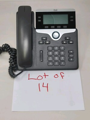 *Lot of 14* Cisco CP-7841 VOIP IP Business Phone + Handset & Stand ...