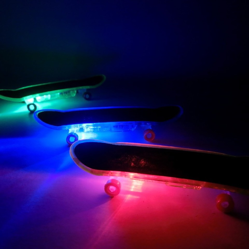Mini LED Lighting Finger Board Colorful Skateboard Kids Children Toy ...