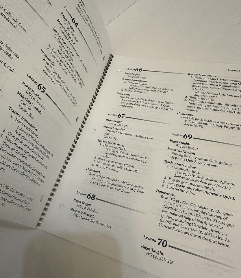 Abeka Homeschool World Geography Video Manual Daily Lesson Guide | eBay