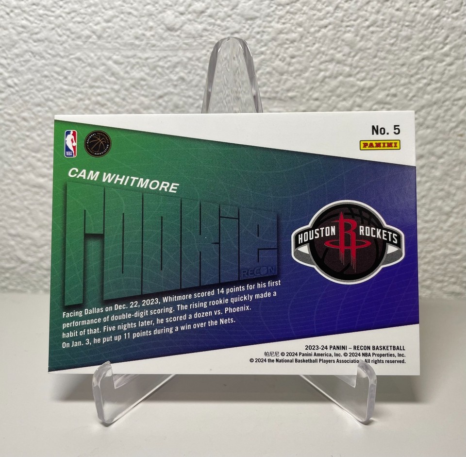 2023 Panini Recon Cam Whitmore Rookie Recon Purple /75 (RC) #5 NM-MT ...