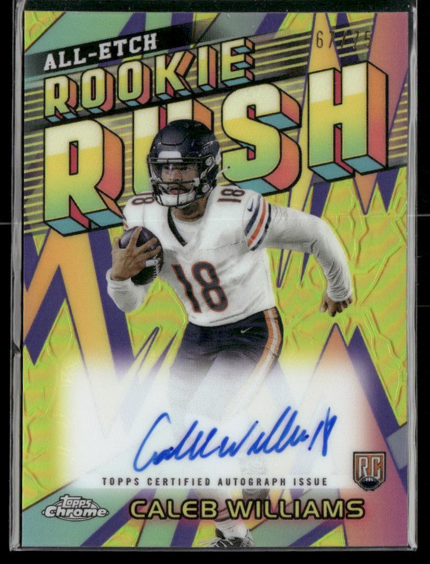 100 Most Watched Caleb Williams Football Card Auctions