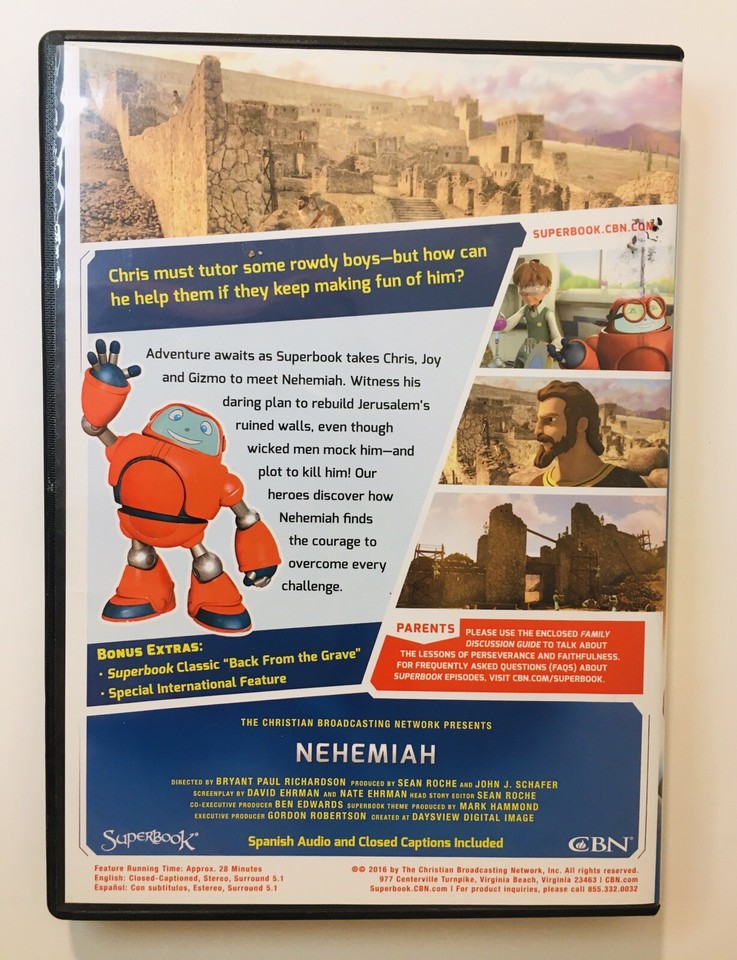 Superbook: Nehemiah (CBN DVD, 2016) Christian Children's Animated ...