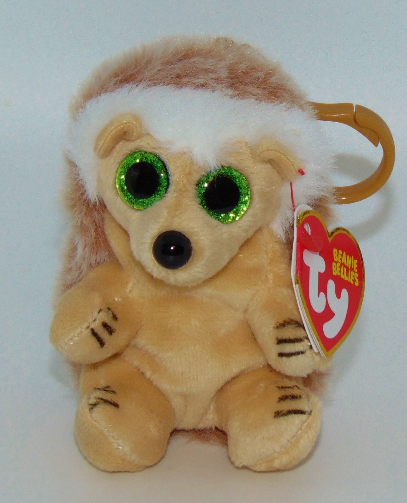 New! Ty Beanie Babies Beanie Bellies BUMPER the Hedgehog Key Clip Size ...