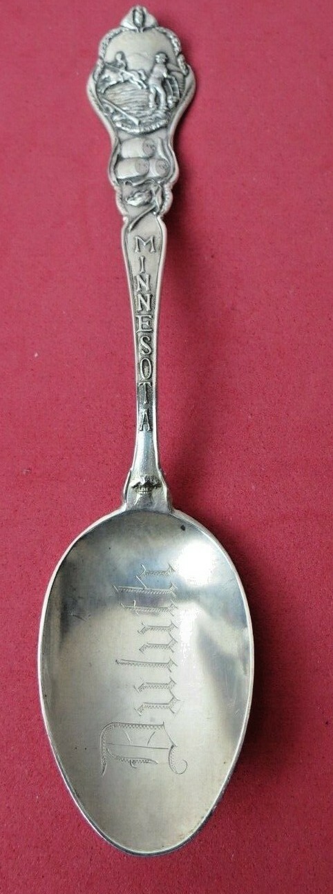 Sterling Silver Duluth Minnesota Antique Souvenir Spoon 5 3/8' by Paye ...