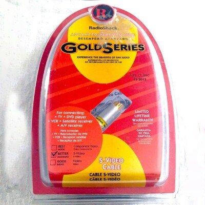 Radio Shack Gold Series 6' FT S-VIDEO Cable #15-3013 24K Gold NEW | eBay