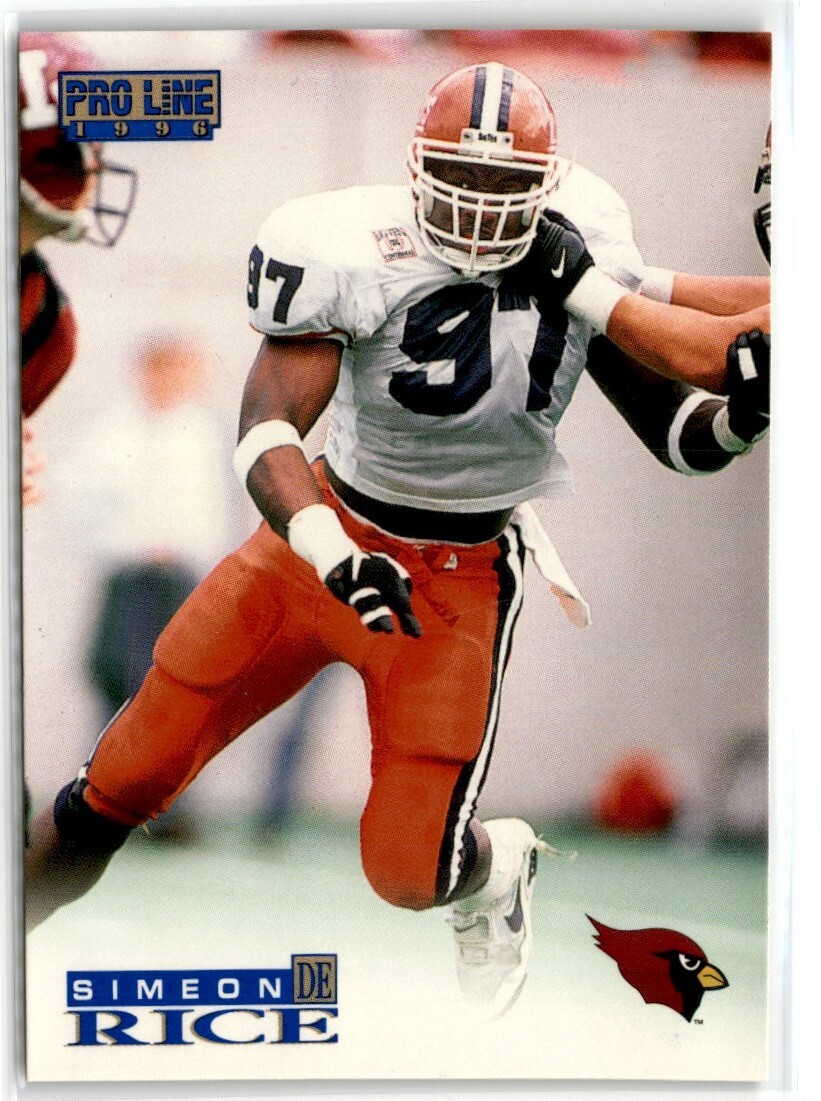 1996 Pro Line Simeon Rice Rookie Arizona Cardinals #345 | eBay
