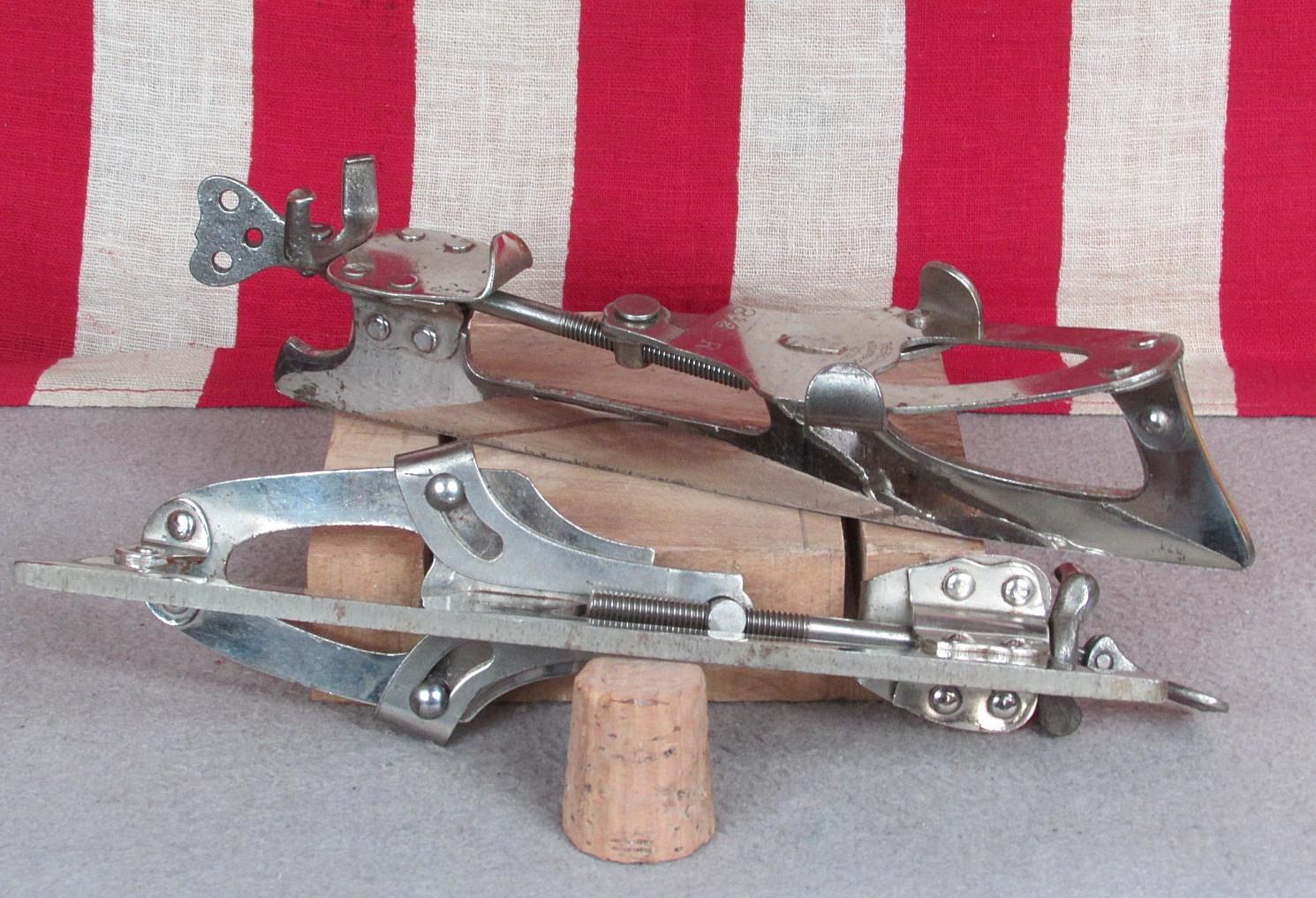 Vintage Antique Brown Ice Skate Co.Victorian Ice Skates Brownie Clamp w ...