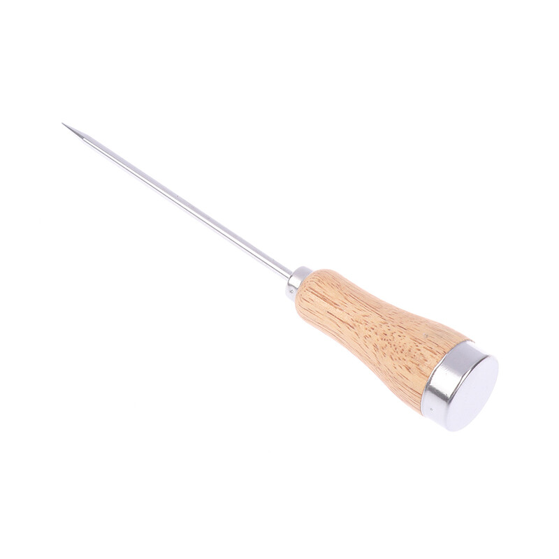 Ice Pick Ice Icing Breaker Wooden Handle Stainless Steel Ice Pick Punch ...