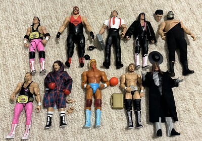 WWE Mattel Elite Loose Lot, Hogan, Defining Hart, Undertaker, Piper ...