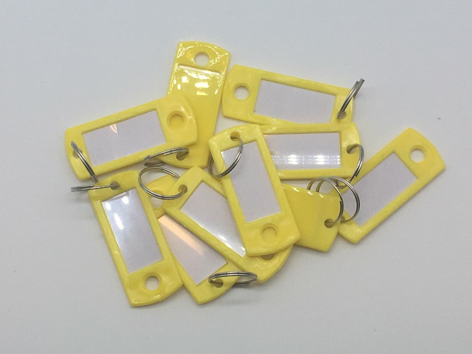 Key Tags Plastic Key Rings ID Tags Name Label Key Fob Tag Choose Your ...
