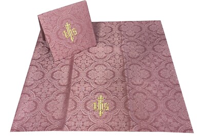 Rose Burse and Chalice Veil , embroidered, Damask fabric, embroidery | eBay