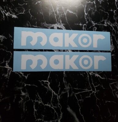 MAKOR STILES MACHINE MACHINES Decal Sticker WHITE stickers pair (2) | eBay